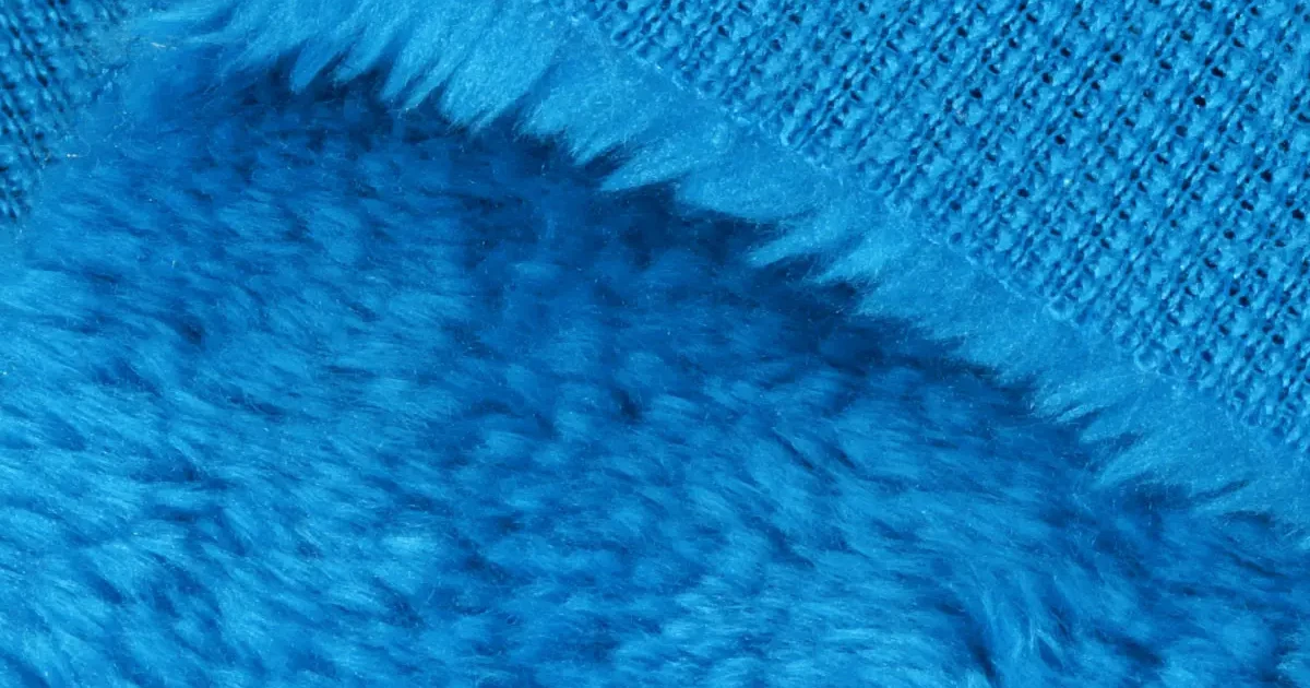 Blue Poly Boa Fabric T537RG0435N60
